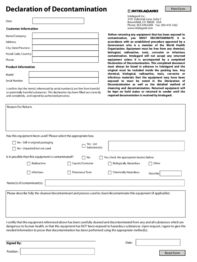 Fillable Online Decontamination Solutions Fax Email Print - pdfFiller