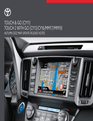 Fillable Online Toyota Touch 2 - How to update your maps and software ...