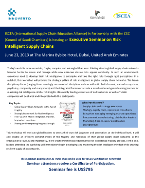 Fillable Online ISCEA -International Supply Chain Education Alliance's ...