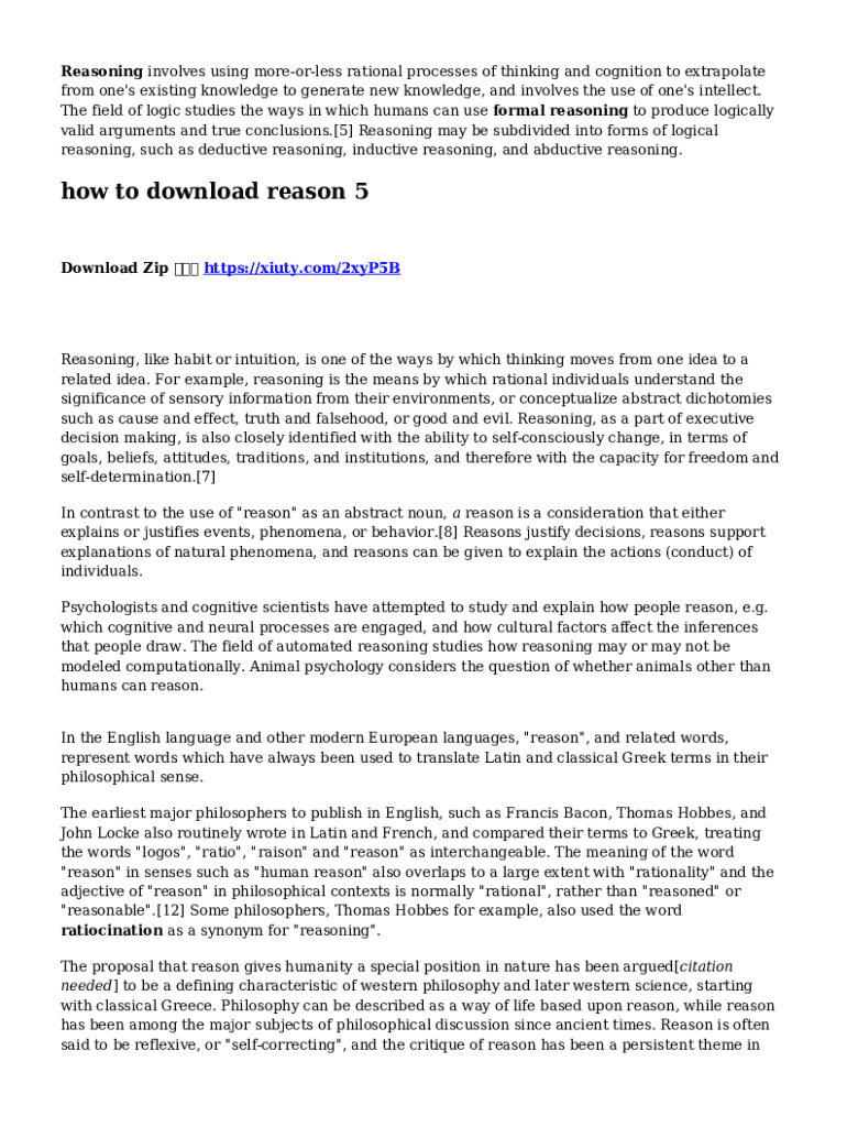 Fillable Online 7 Types of Reasoning (With Definitions and Examples) Fax Email Print - pdfFiller