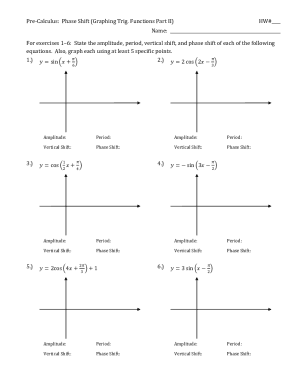 Fillable Online Graphs Of Trig Functions Worksheet CosTanNumber ... Fax ...