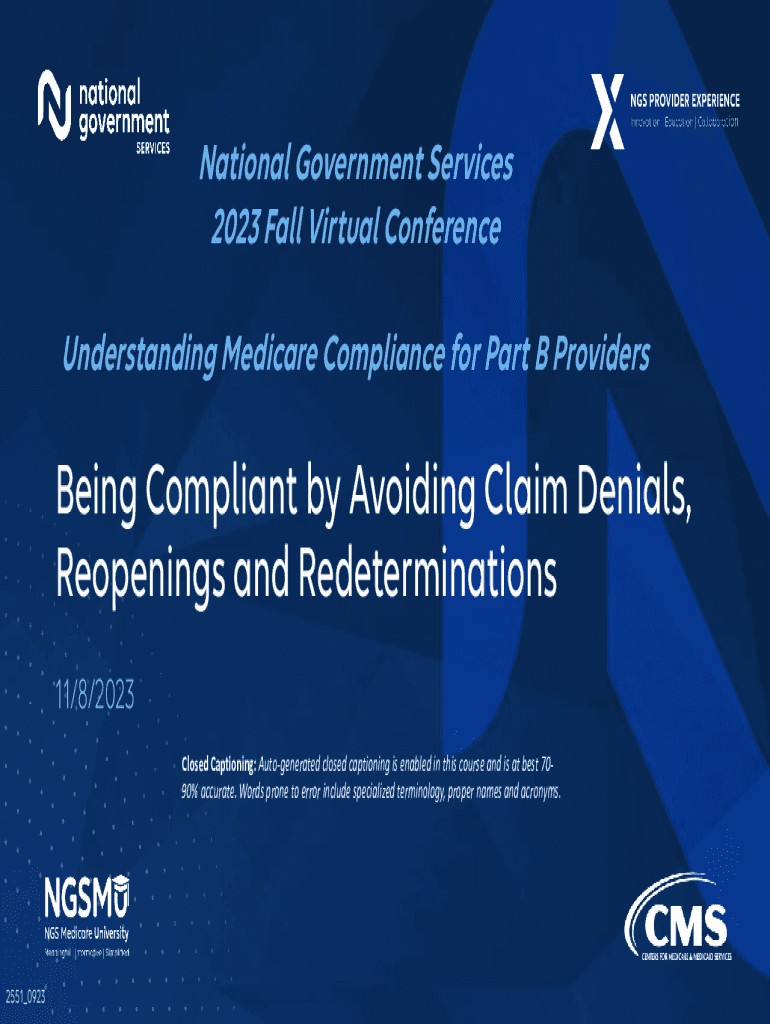 Fillable Online Being Compliant by Avoiding Claim Denials, Reopenings ...