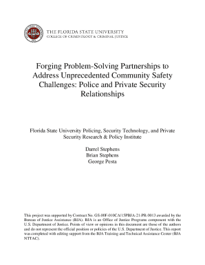 Fillable Online criminology fsu Police & Private Security Roundtable ...