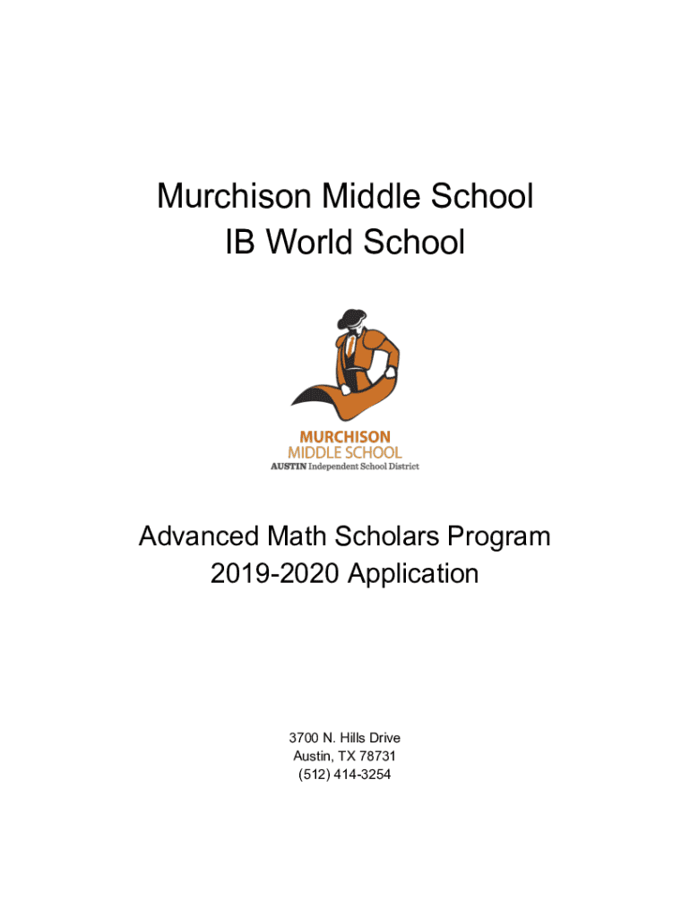 Fillable Online Murchison Middle School IB World School Fax Email Print - pdfFiller