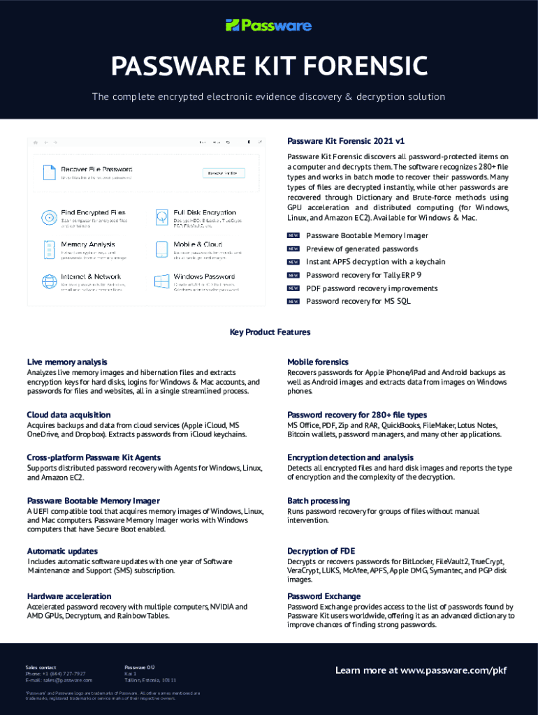 Fillable Online What's NewPassware Kit Forensic Fax Email Print - pdfFiller