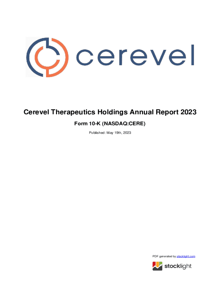 Fillable Online Form 10-K/A for Cerevel Therapeutics Holdings INC filed ...