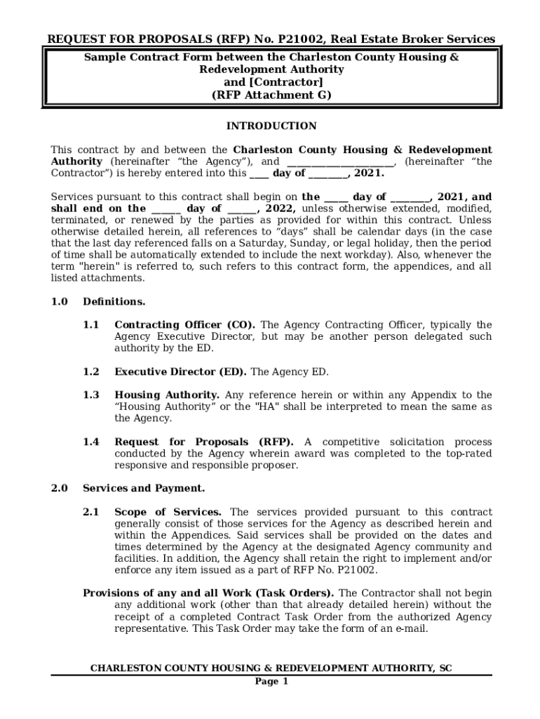 Request for Proposals (RFP) No. P22015 Doc Template | pdfFiller