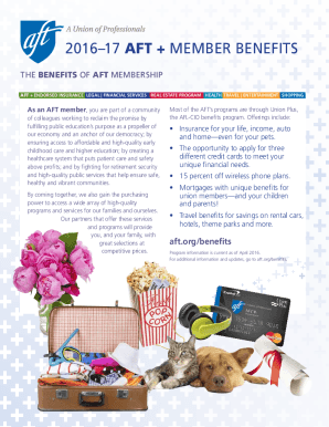 Fillable Online Endorsed Insurance Programs for AFT Members Fax Email ...