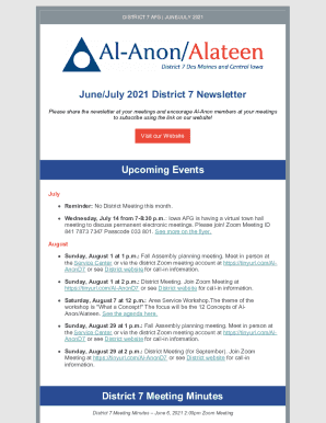 Fillable Online District 7 Al-Anon Family Group: Welcome! Fax Email ...