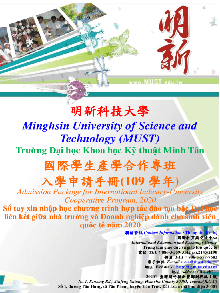 Fillable Online Minghsin University of Science and Technology (MUST ...