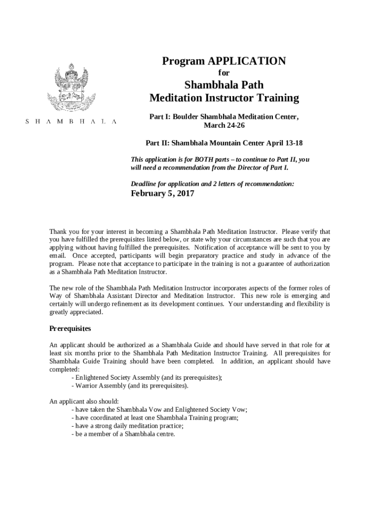 Part I: Boulder Shambhala Meditation Center, March 24-26 Doc Template ...