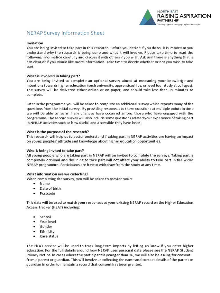 Fillable Online Survey participant information sheet Fax Email Print ...