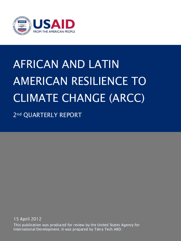 Fillable Online USAID African and Latin American Resilience to Climate ...