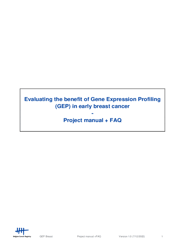 Fillable Online Gene Expression Profiling for the Management of Breast ...