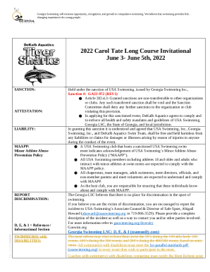 2022 Carol Tate Long Course Invitational June 3 Doc Template | pdfFiller