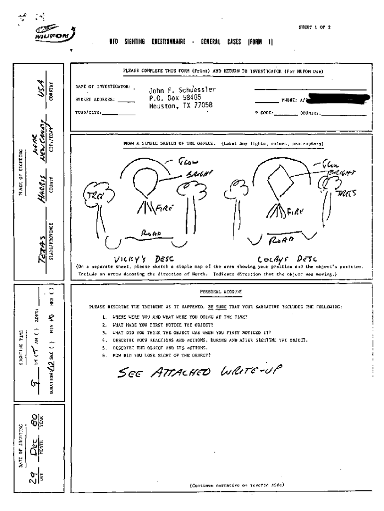 Fillable Online Mufon field investigator manual: Fill out & sign online ...