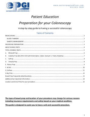 Fillable Online Colonoscopy - Eastern Pennsylvania Gastrointestinal and ...