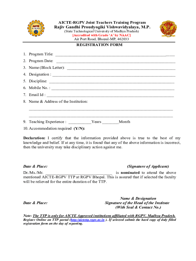 Fillable Online TTP Registration Form.docx Fax Email Print - pdfFiller