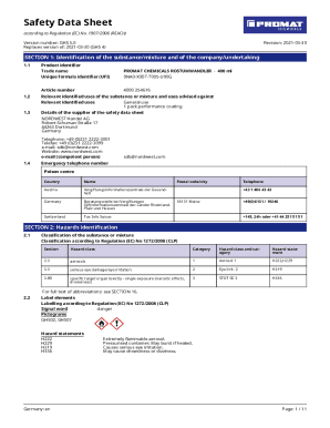 Fillable Online Registration Dossier - ECHA Fax Email Print - pdfFiller