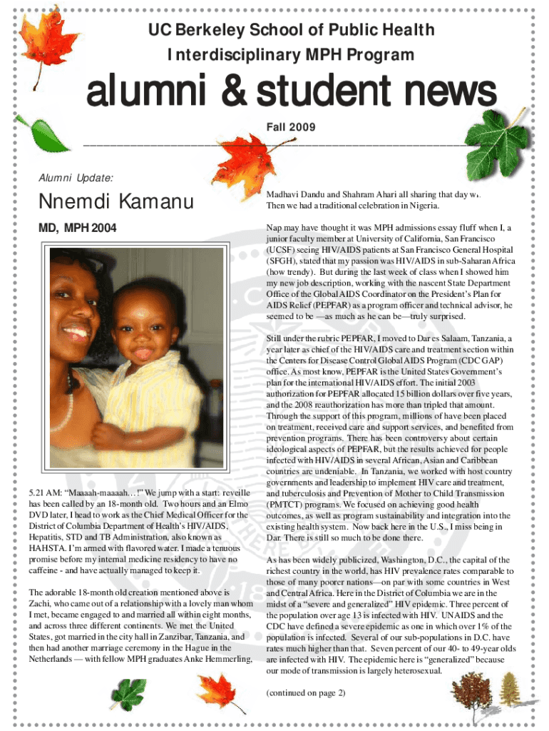 Fillable Online Interdisciplinary MPH - UC Berkeley School of Public Health Fax Email Print ...