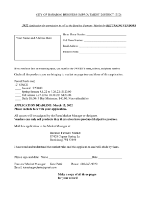 Fillable Online 2022-Application-for-Returning-Vendors. ... Fax Email Print - pdfFiller