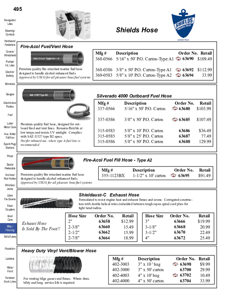 Fillable Online Shields Hose Fax Email Print - pdfFiller