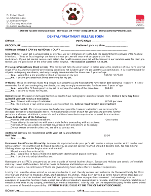 Fillable Online Feline Spay/Neuter Release Form Fax Email Print - pdfFiller
