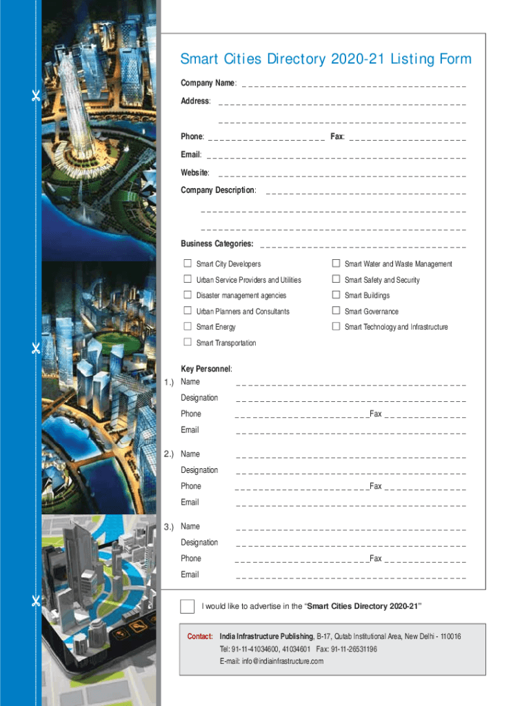 Fillable Online 5 examples of smart cities from around the world Fax Email Print - pdfFiller