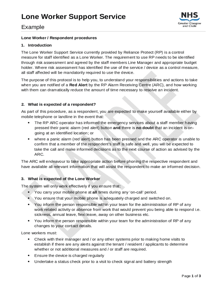 Reliance ProtectUK's Most Trusted Provider of Lone Worker ... Doc ...