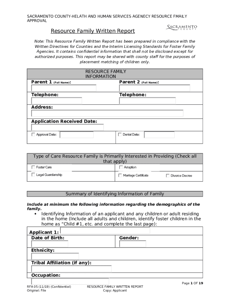 Resource Family Approval Training Trainer's Guide - calswec berkeley ...