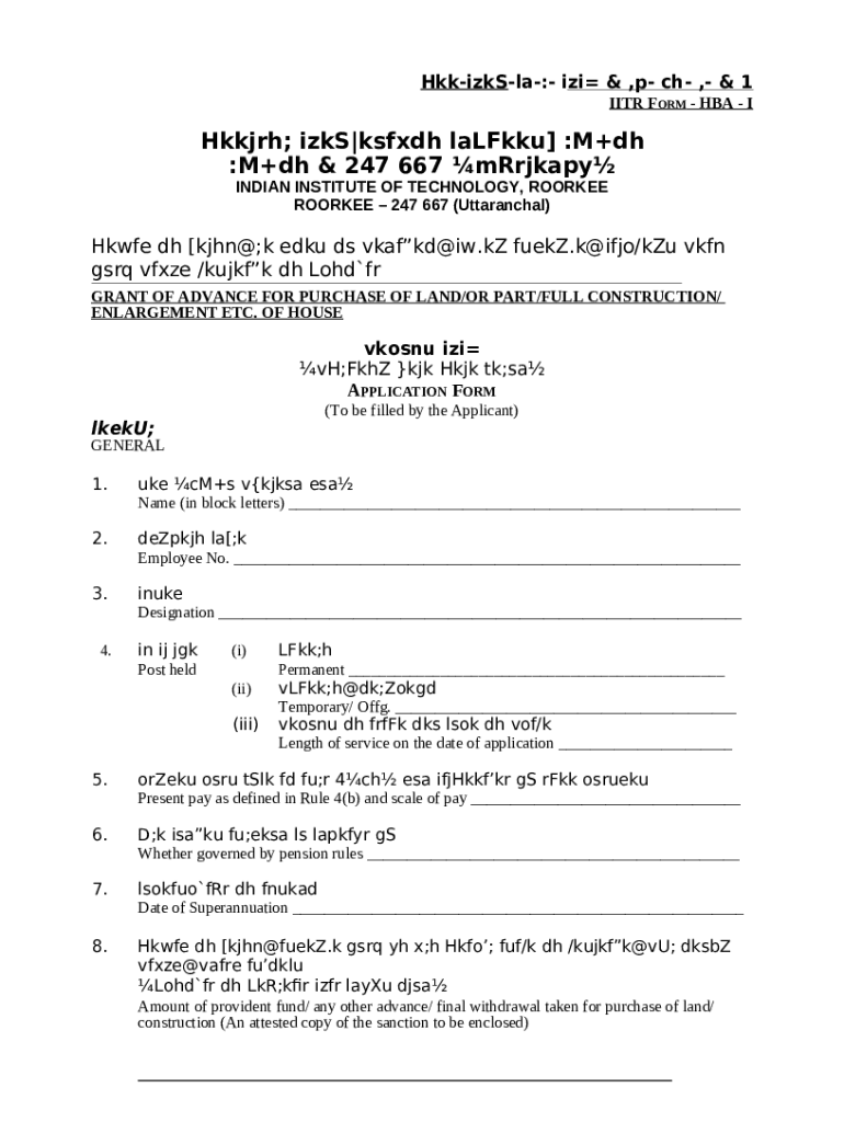 Civil Engineering Department - IIT Roorkee Doc Template | pdfFiller