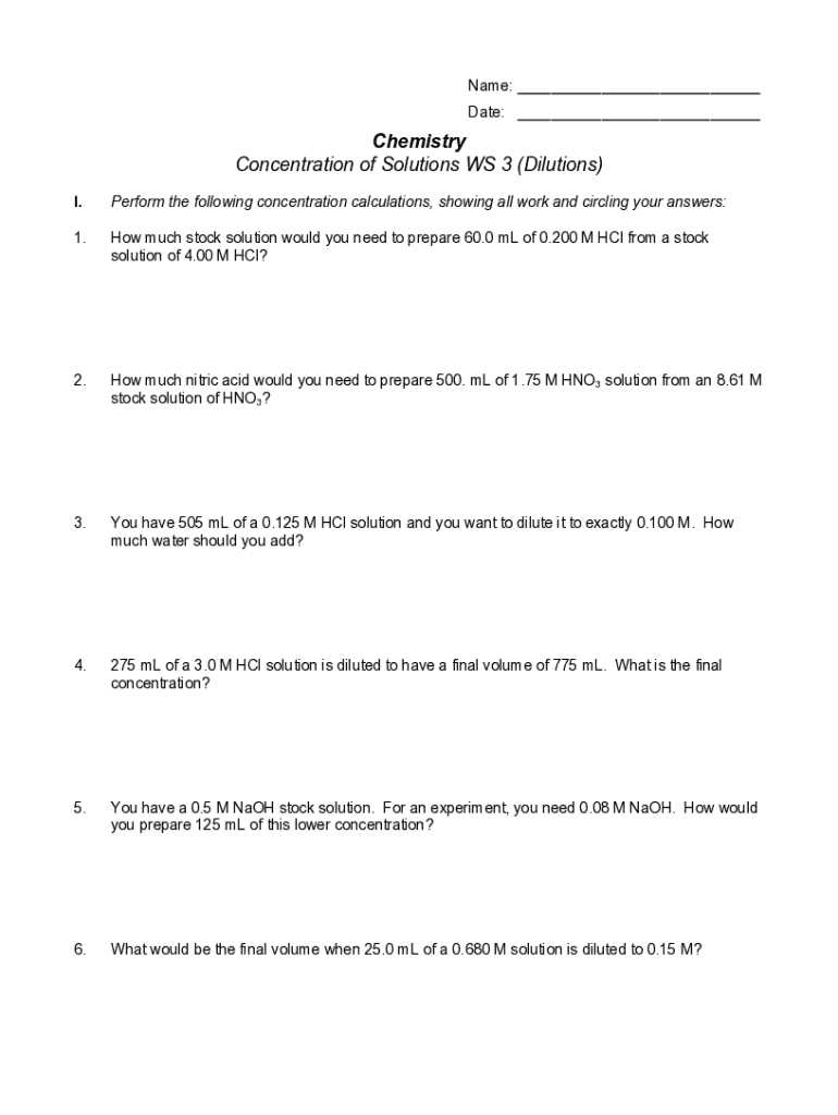 Fillable Online Expression of Concentration of Solutions - Methods ...