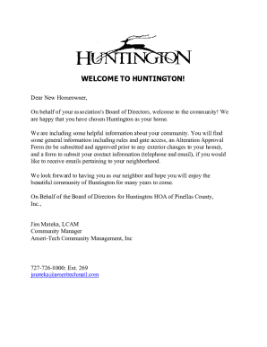 Fillable Online How to Write a Welcome Letter to New Board Members Fax ...