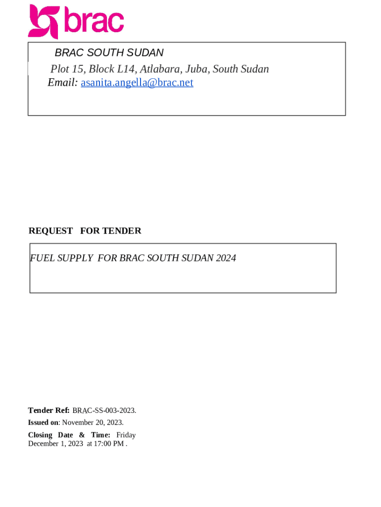 ngo forum south sudan tenders Doc Template | pdfFiller