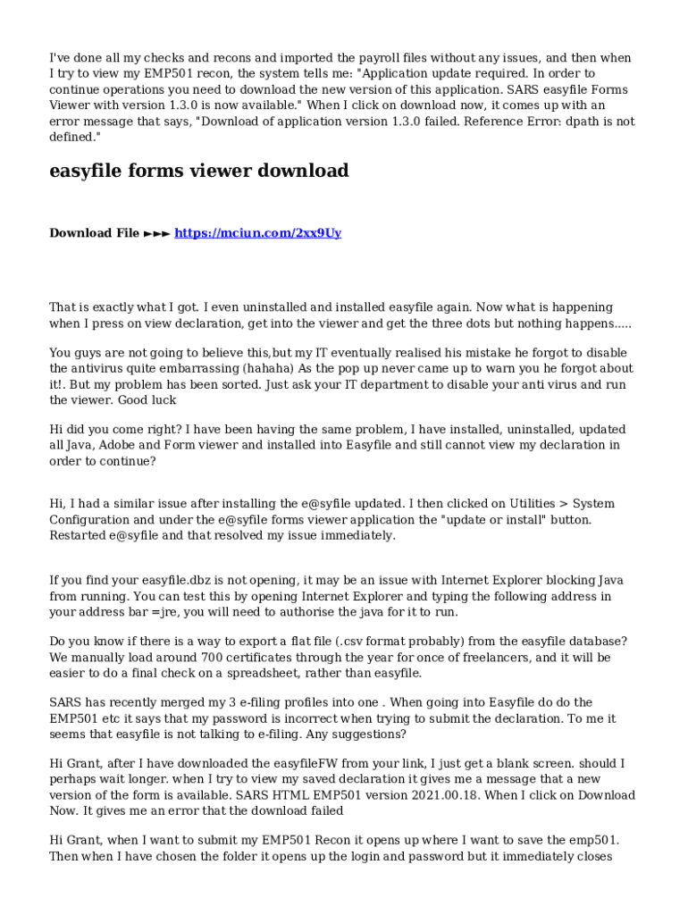 Fillable Online Easyfile Forms Viewer - General Discussion Fax Email Print - pdfFiller