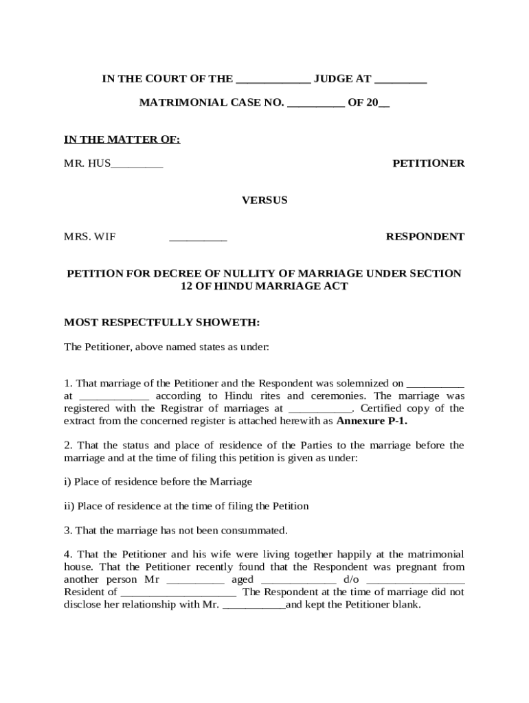 PETITION FOR DECREE OF DIVORCE UNDER SECTION ... Doc Template | pdfFiller
