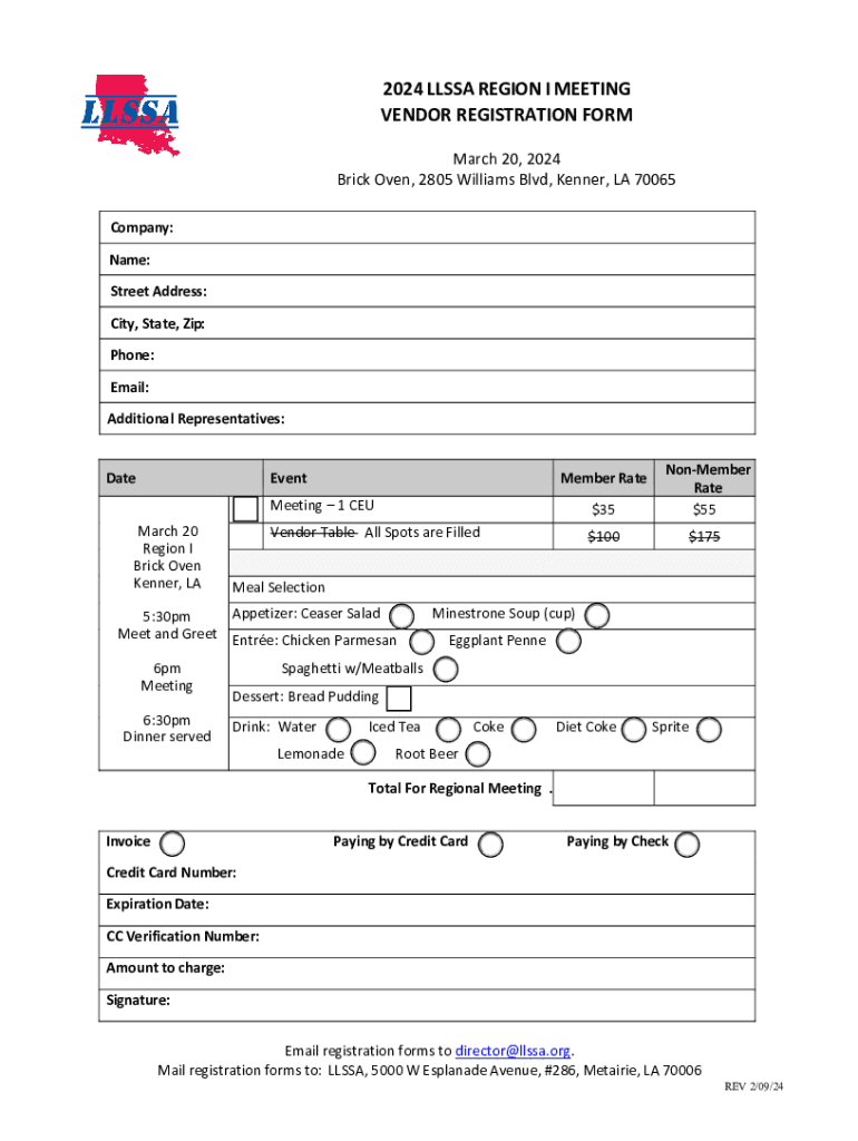 Fillable Online BRICK OVEN CAFE, Kenner - Photos & Restaurant Reviews ...