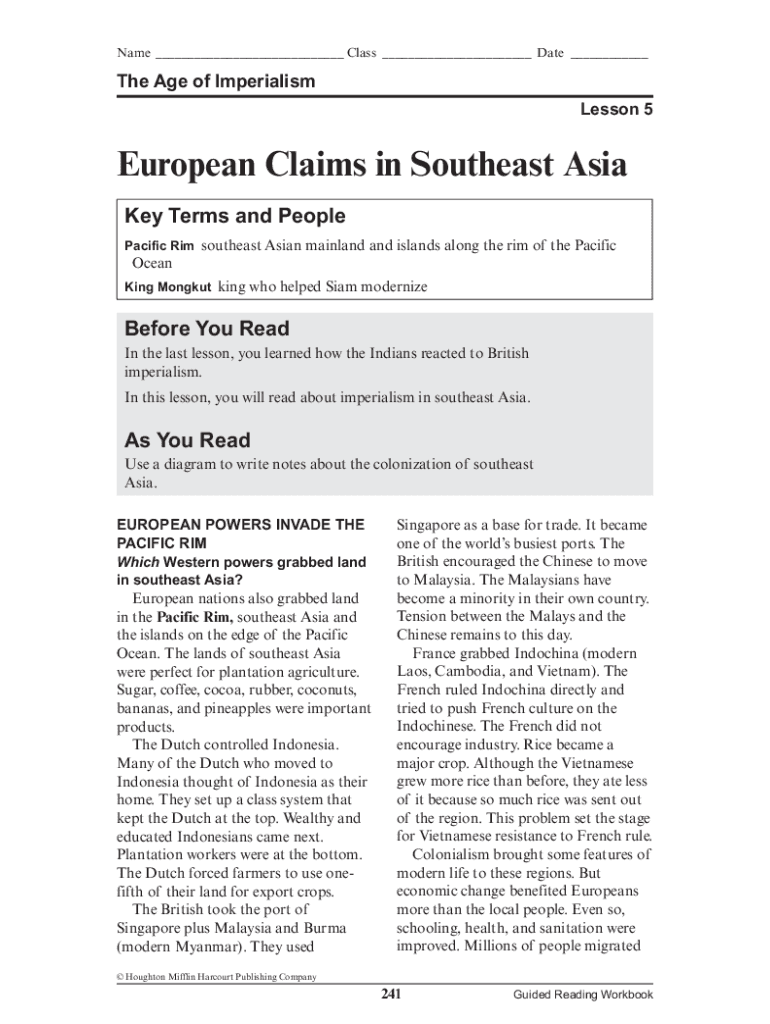 Fillable Online European Claims in Southeast Asia Fax Email Print ...