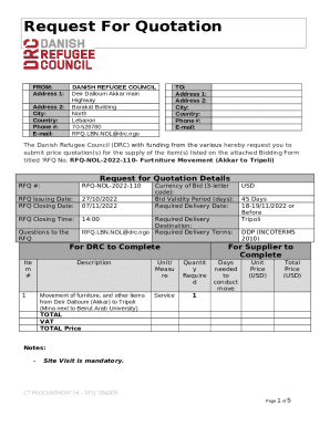 Request for Quotation (RFQ) for Air Conditioners with Installation ...