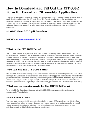 Fillable Online Cit 0002 form 2023 pdf download: Fill out & sign online ...