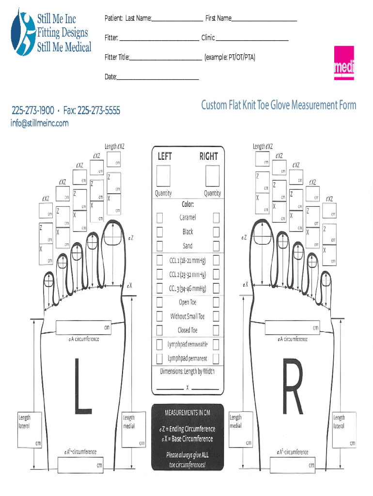 Remplissable En Ligne MEDI CUSTOM FLAT KNIT ARM SLEEVE and HAND GLOVE ...