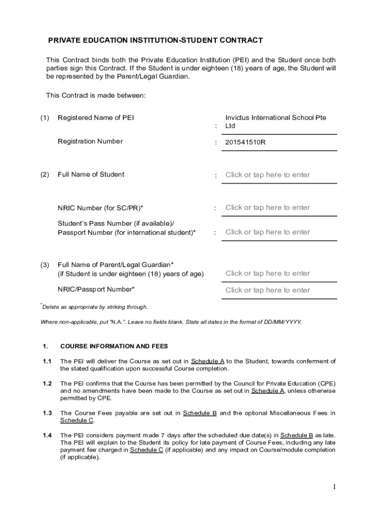 Fillable Online 05 Final G12 Standard 2021-2022 Invictus Contract Template (Centrium) updted Fax ...