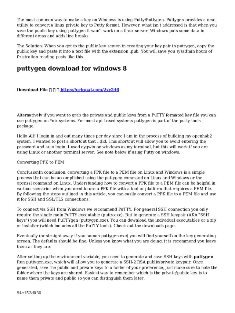 Fillable Online Putty Key Format Too New When Using Ppk File For Fax Email Print Pdffiller