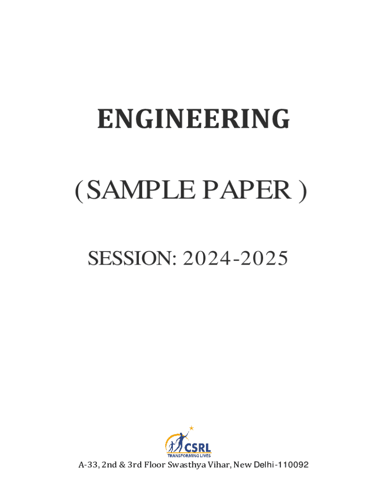 Fillable Online (SAMPLE PAPER ) Fax Email Print - pdfFiller