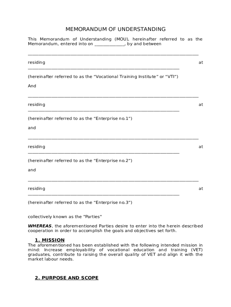 mou-template.docx Doc Template | pdfFiller