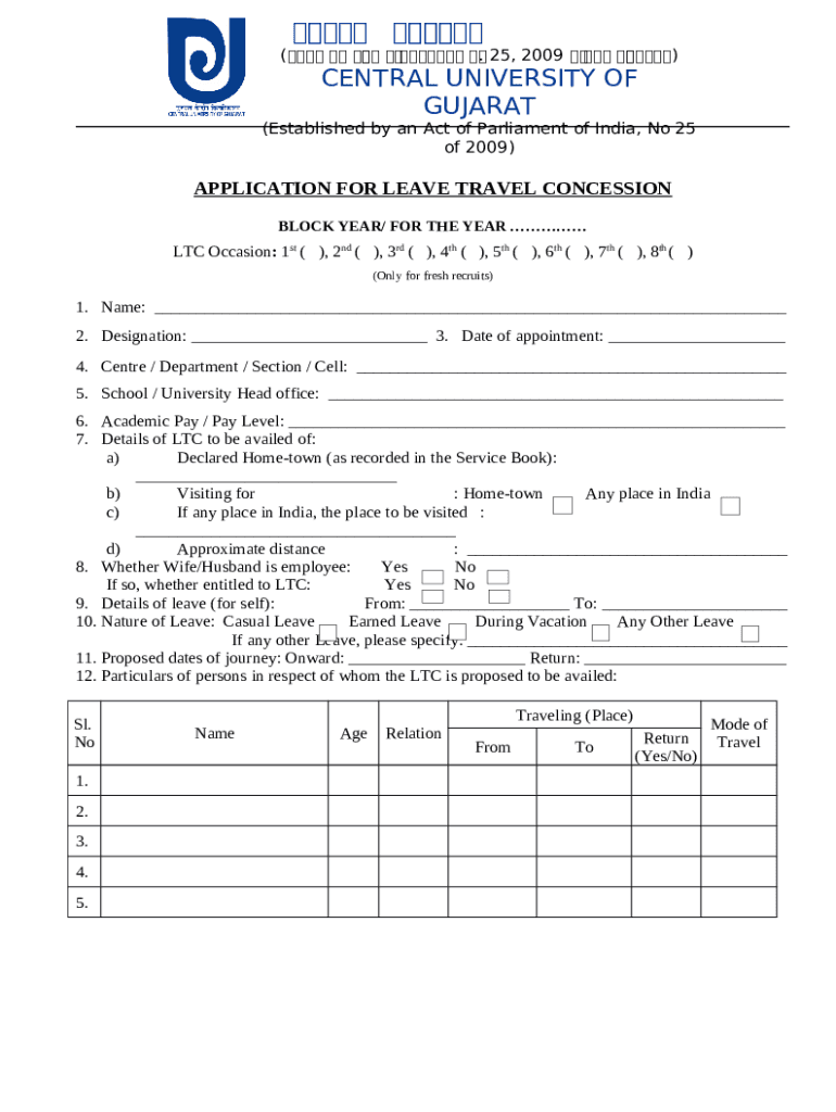 LTC - Application for LTC Doc Template | pdfFiller