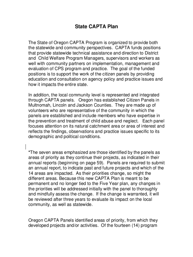 Fillable Online Child Abuse Prevention and Treatment Act (CAPTA) State ...