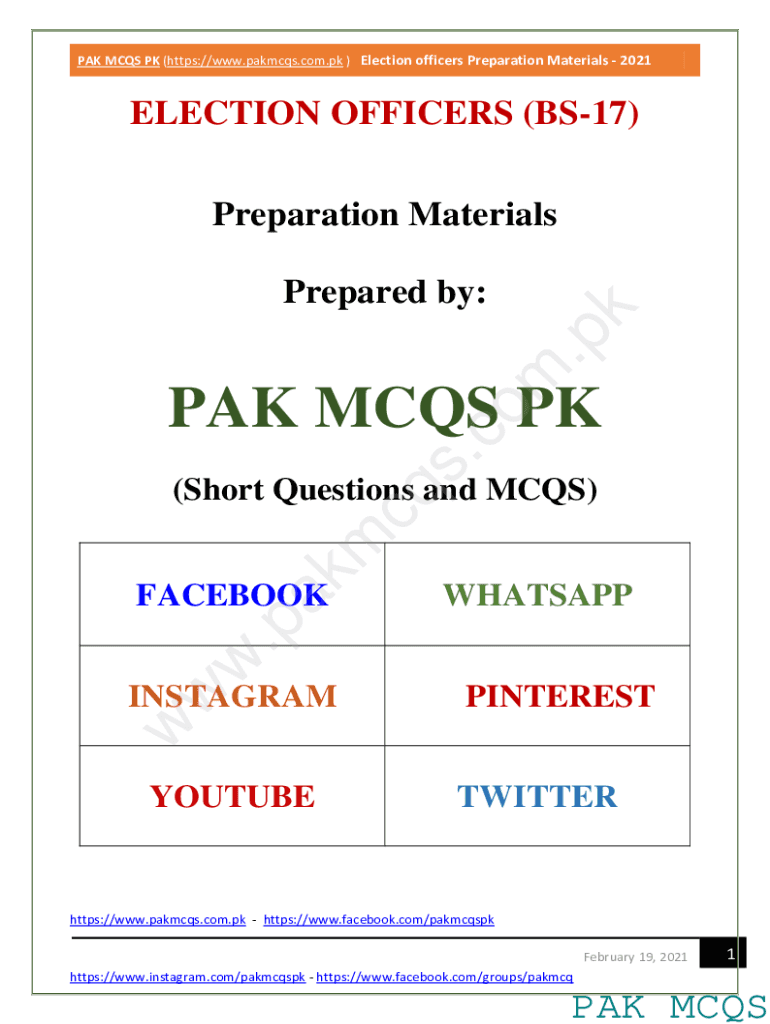 Fillable Online PAK MCQS PK - The Pakistan's Leading MCQ Website Fax ...
