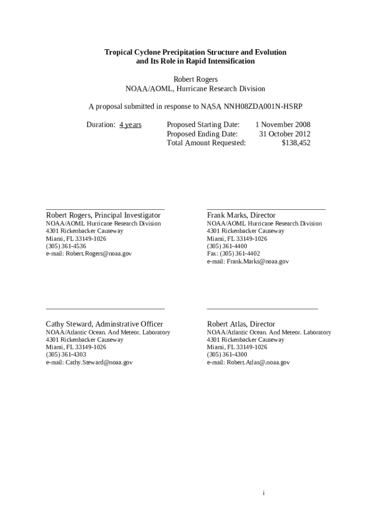 NOAA Airborne Hurricane Research through the Intensity ... Doc Template ...