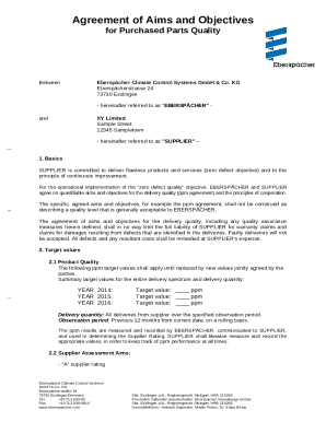 Aims and Objectives Process for Suppliers Doc Template | pdfFiller